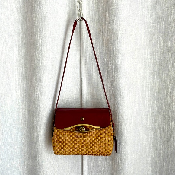 Borelli | Bags | Vintage Borelli 6s Straw And Leather Purse Used ...